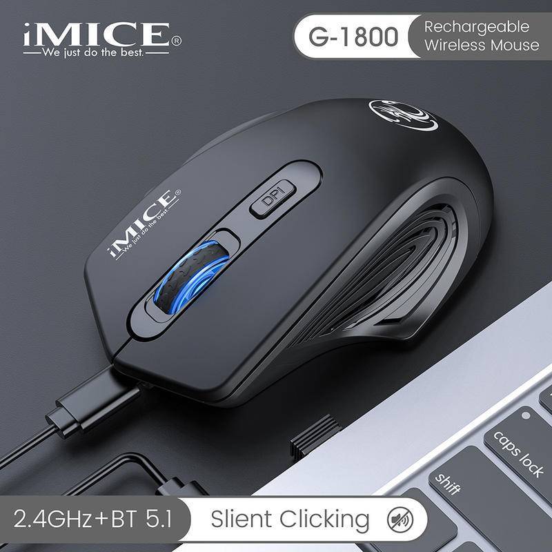 Imice G-1800 Wireless Mouse Dual Mode 2.4G Silent Bluetooth Mouse ...