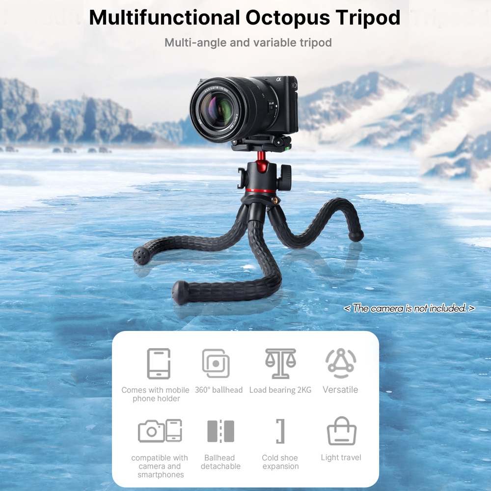 UURIG MT-33 Multifunctional Flexible Mini Octopus Tripod with Cold Shoe ...