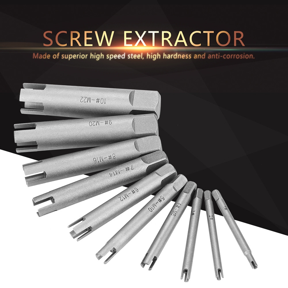 Screw Tap Extractor Set M3-M22 Damaged Screw Tap Remover Alloy Steel ...