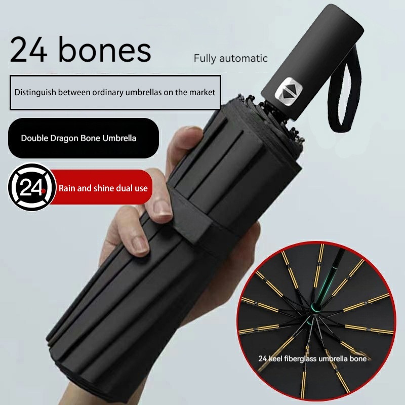 Fully automatic umbrella for women and men, both sunny and rainy, with ...