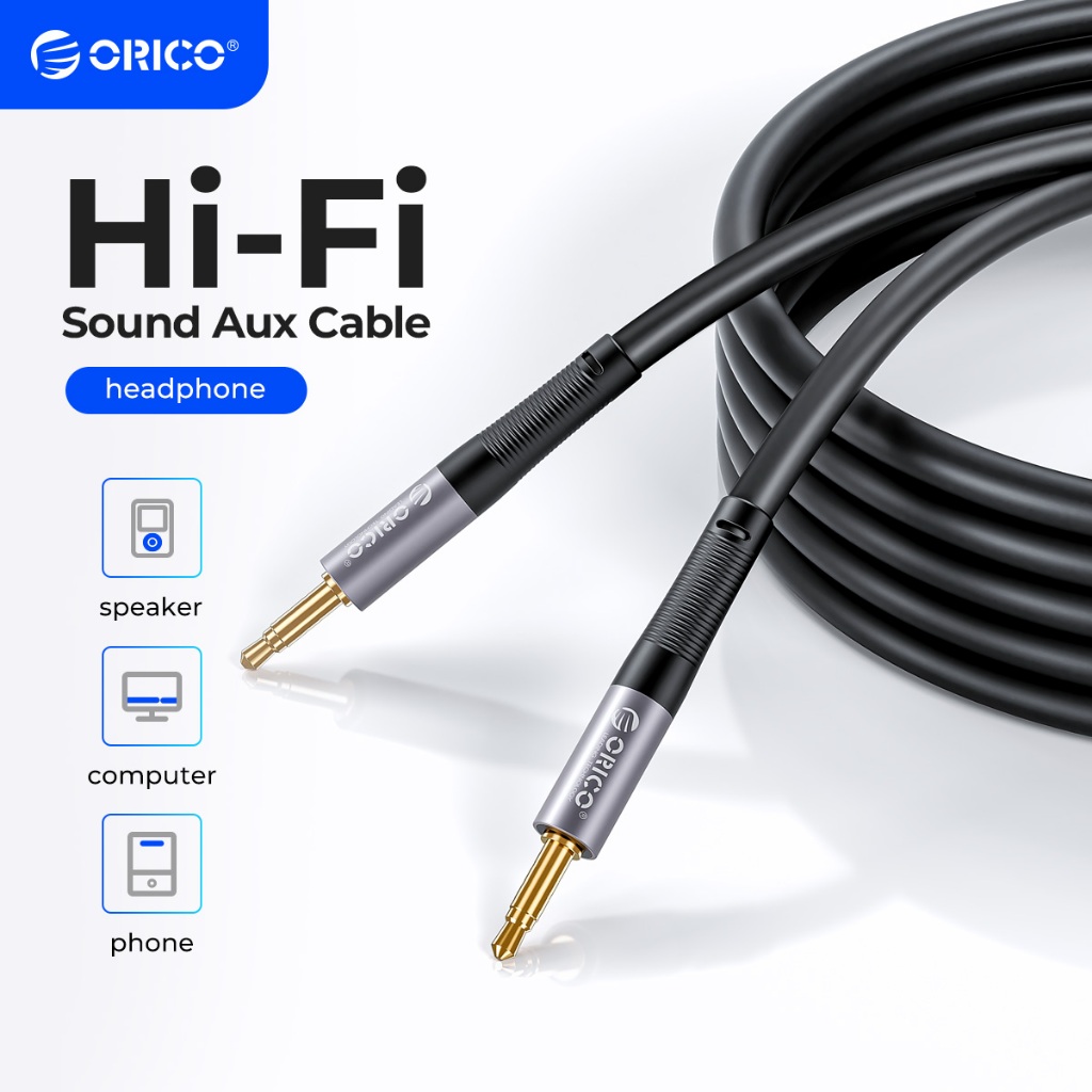 ORICO 3.5mm Audio Cable Aux Male To Male Stereo Jack Straight HiFi Cable for Car Headphone MP4 ...