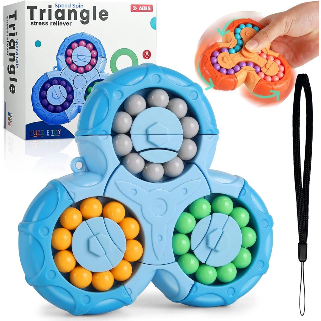 Magic Bean Rotating Cube,Creative Rotating Finger Cube Fidget Puzzle ...