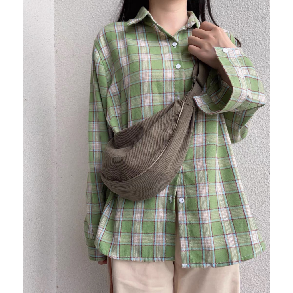 Japanese Style Corduroy Dumpling Bag Women Casual Hobo Crossbody ...