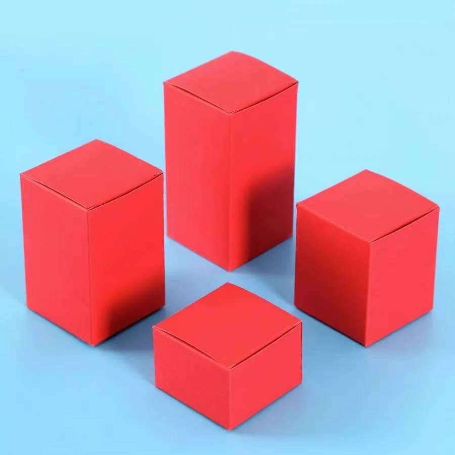 50pcs/Lot Wholesale 350G Paper Box Red Box Small Cardboard Packaging ...