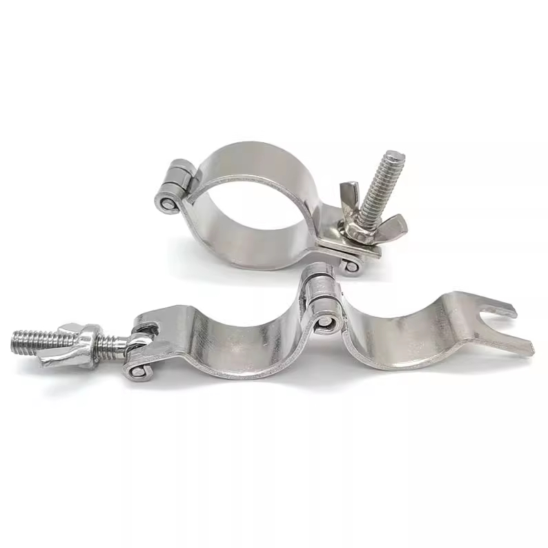 3/4" to 3" 304 Stainless Steel Sanitary Pipe Clamp Clips Support Tube ...