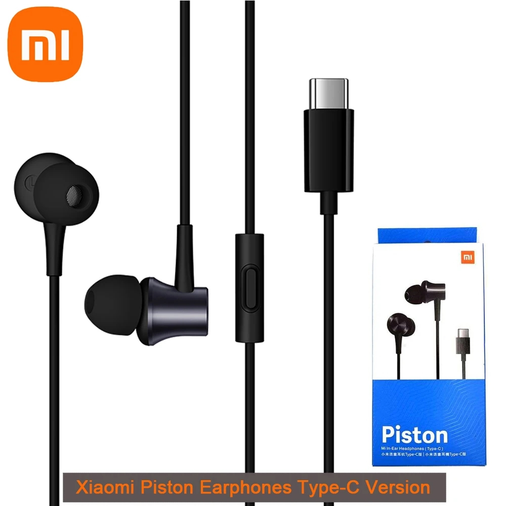 Original Xiaomi USB Type-C Earphone Wired HD HIFI IN-EAR Headphone For ...