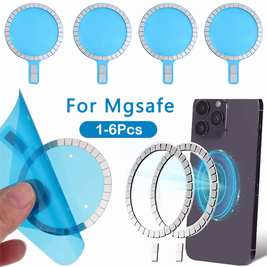 Fonken 6pcs Wireless Charging Magnetic Ring Magnet Sticker Magsafe Case ...