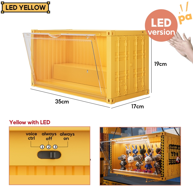 LED Light Popmart Display Box Acrylic Display Case Blind Box Figurine ...