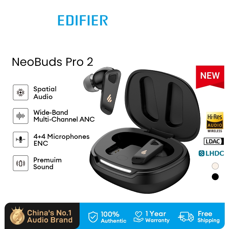 EDIFIER Neobuds Pro 2 Noise Cancellation Wireless Earbuds Bluetooth 5.3 ...