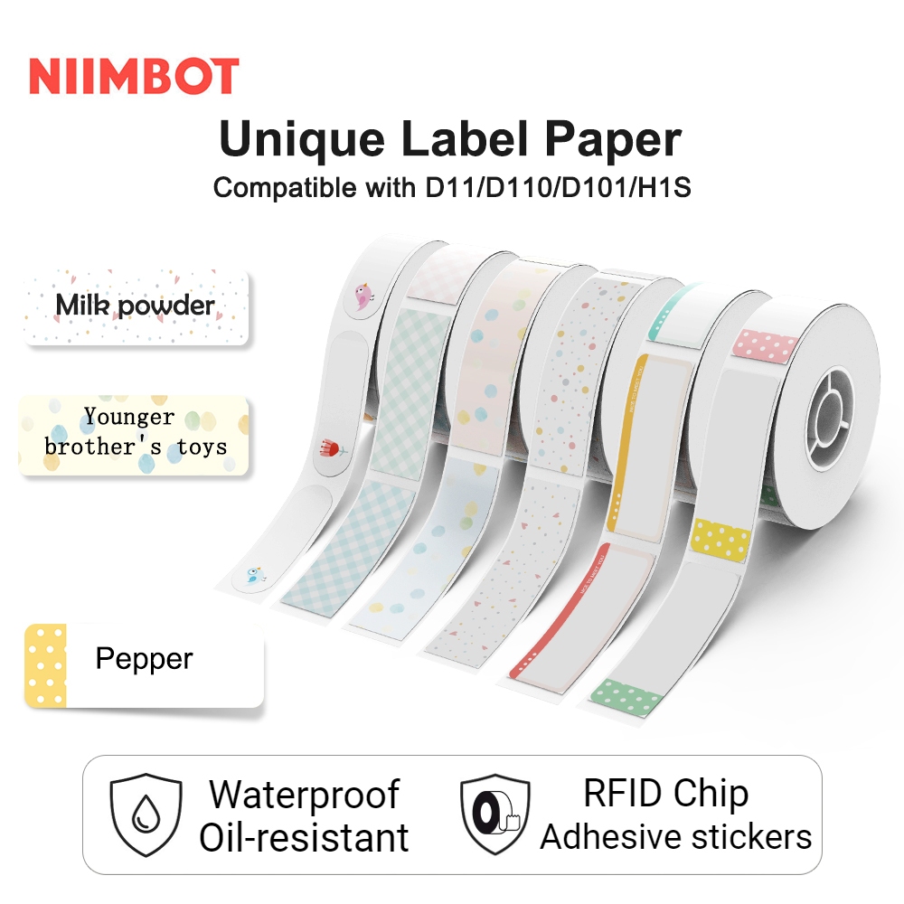 NIIMBOT D11/D110/D101/H1S Thermal Label Paper Barcode Price Size Name ...
