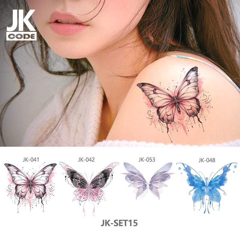 36 Styles Elegant Butterfly Temporary Tattoos JK Series Fashion Design ...