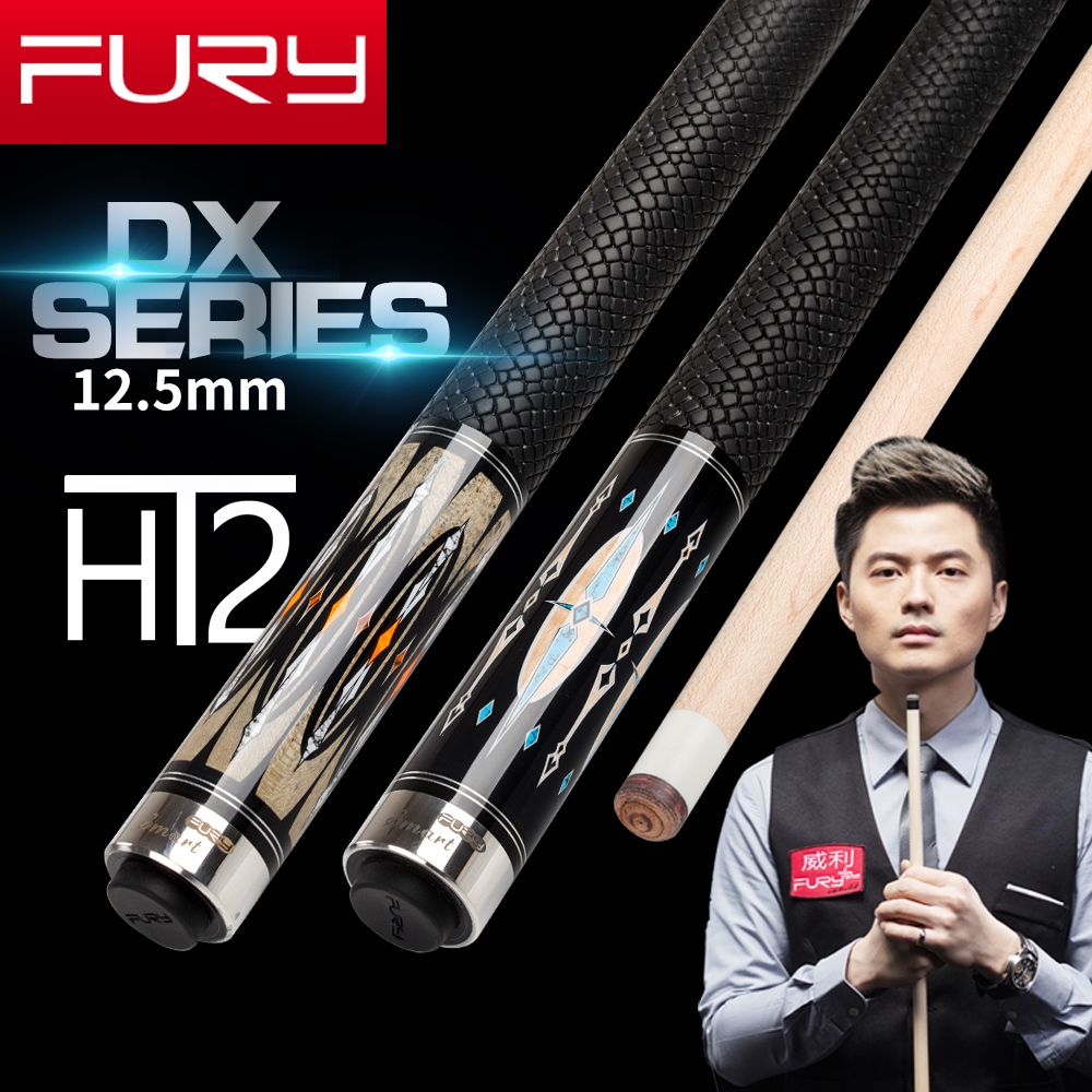 FURY DX-1/4 Crical AE Pool Cue 12.5mm Tiger Tip HT2 Maple Shaft XTC ...