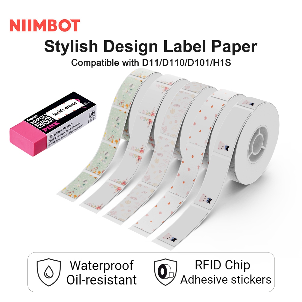 NIIMBOT D11/D110/D101/H1S Color Label Paper Barcode Price Size Name ...