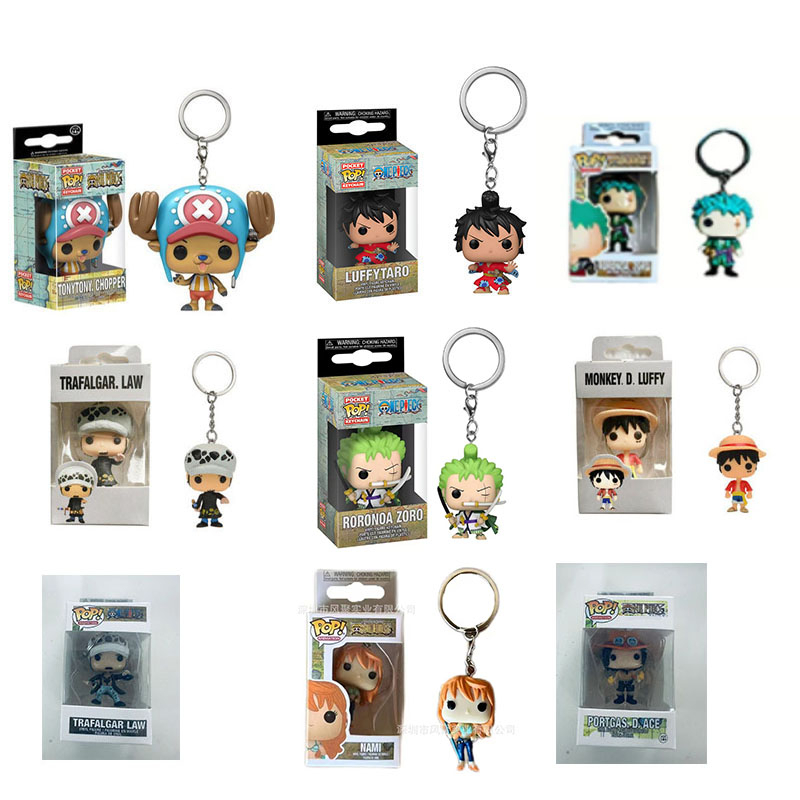 Funko pop one piece zoro luffy Law ACE Nami keychain chopper Car ...