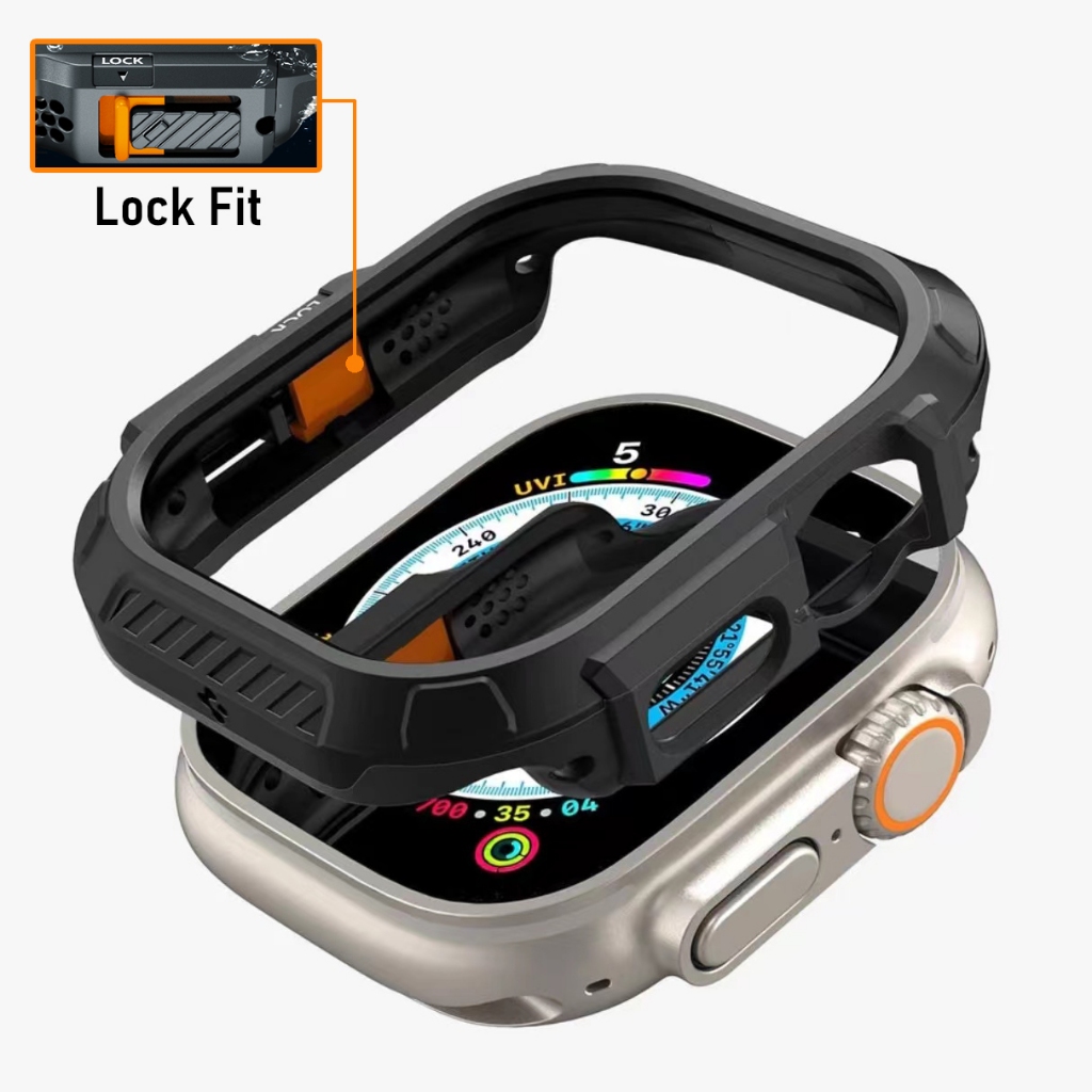 Spi Gen Lock Fit Hard Case for iWatch Ultra 2 49mm 45mm 41mm ...