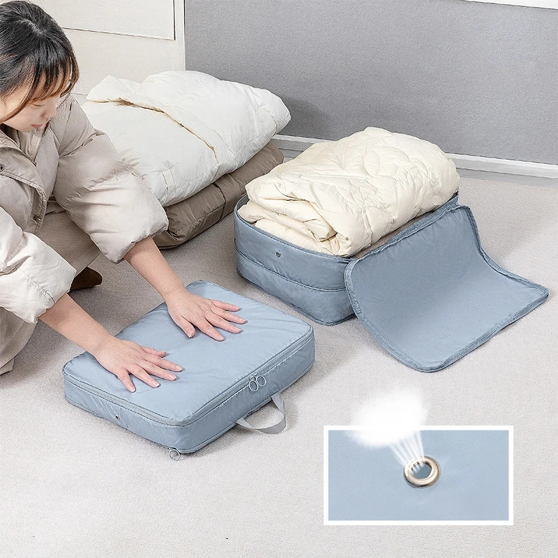 Compression Packing Cube Down Jacket Storage Bag Foldable Luggage ...