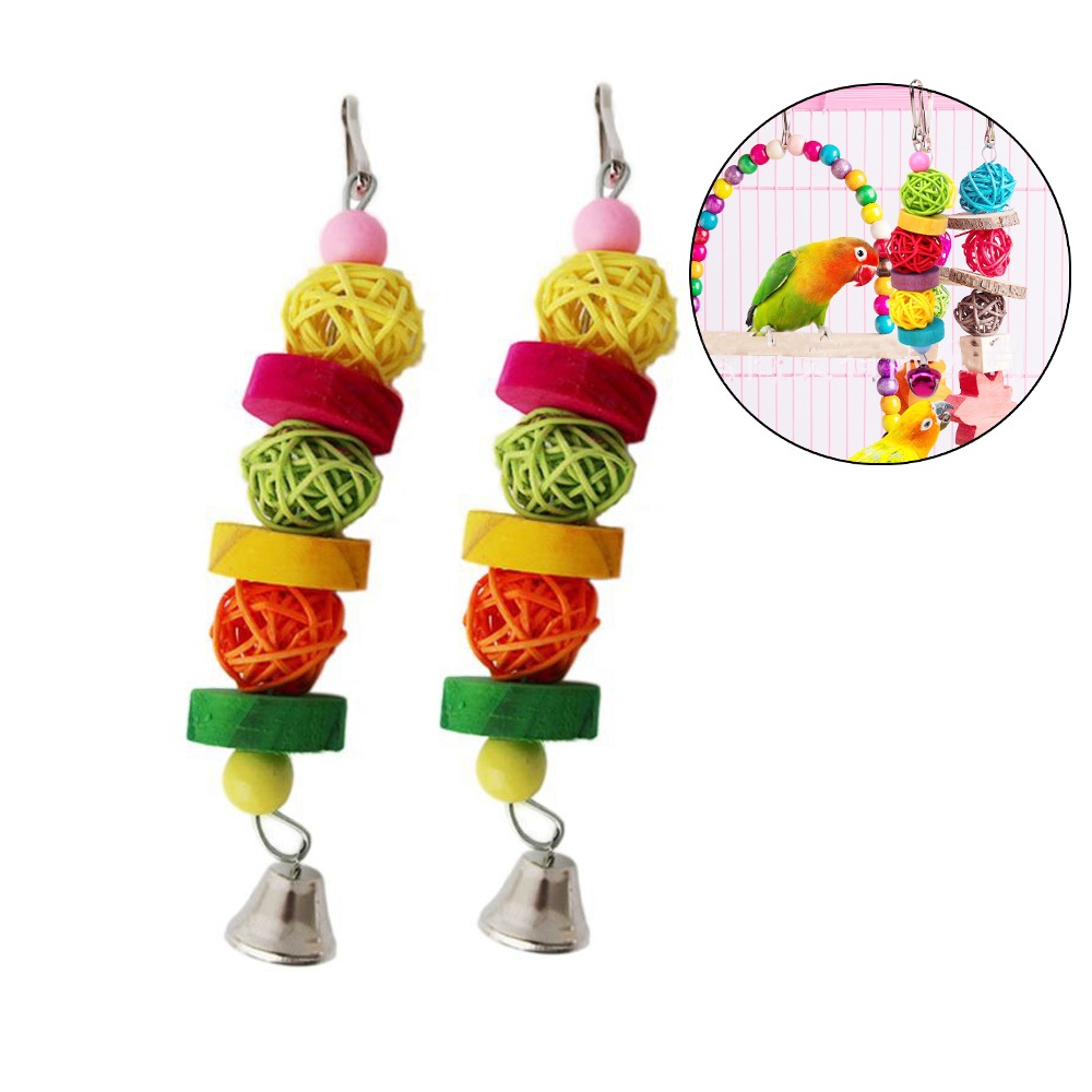 Parrot Toy Bird Bite Play Toy Parakeet Cane Weaving Vine Ball Pet Cage ...