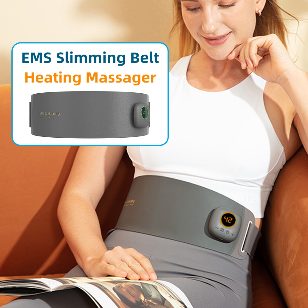 Electric EMS Abdominal Heating Massage Fat Burn Fitness Slimming Belt ...