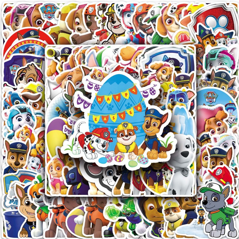 100Piece Funny Cartoon PAW Patrol Disney Waterproof Sticker Phones ...