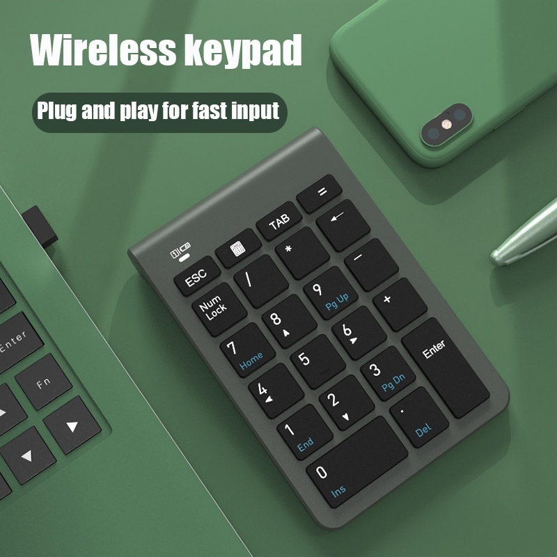 [6 Colors] USB/Bluetooth Wireless Mini Numeric Keyboard Accounting Cash ...