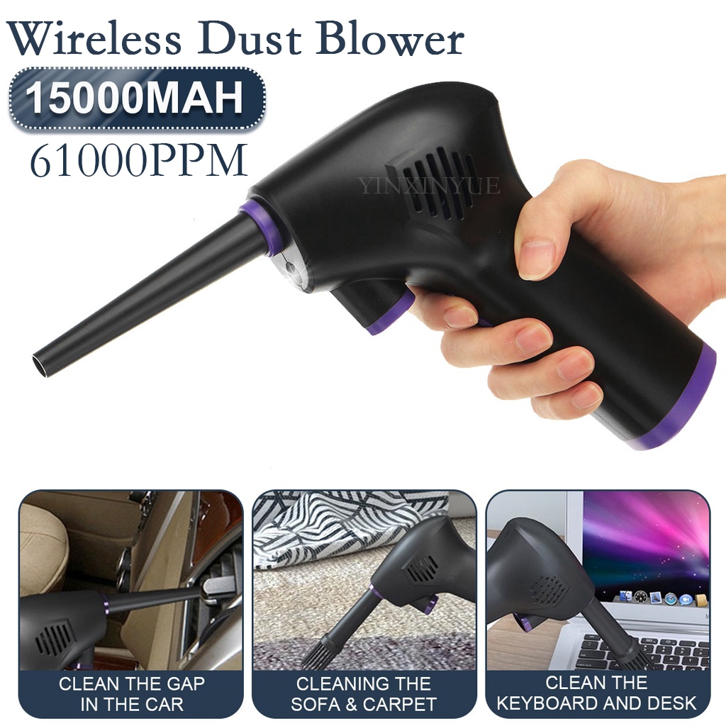 Air Duster for PC Cordless Electric Air Blower 15000mAh 61000 RPM 70M/S ...