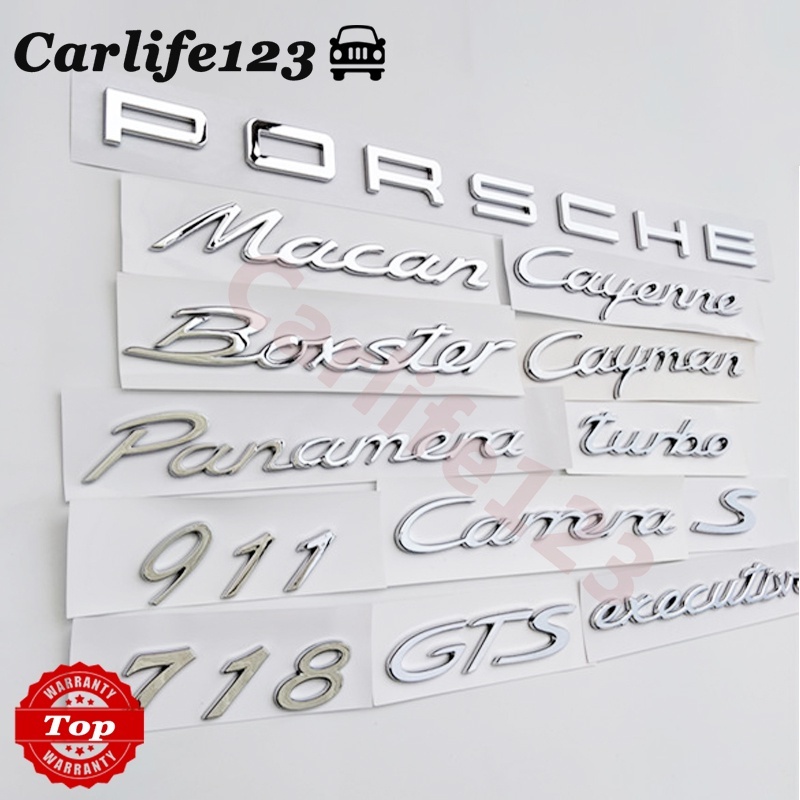 Chrome Porsche Logo Rear Trunk Decklid Panamera Turbo GTS Hybrid ...