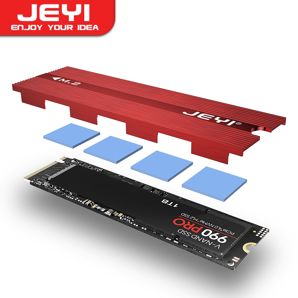 JEYI M.2 SSD Heatsink 2280 SSD Cooler Aluminum Double-Sided Heat Sink ...