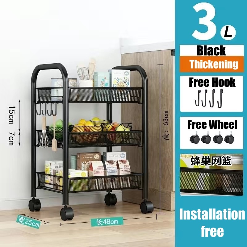 【SG Stock】snack Trolley/Movable shelves / bookshelves / children's toy ...
