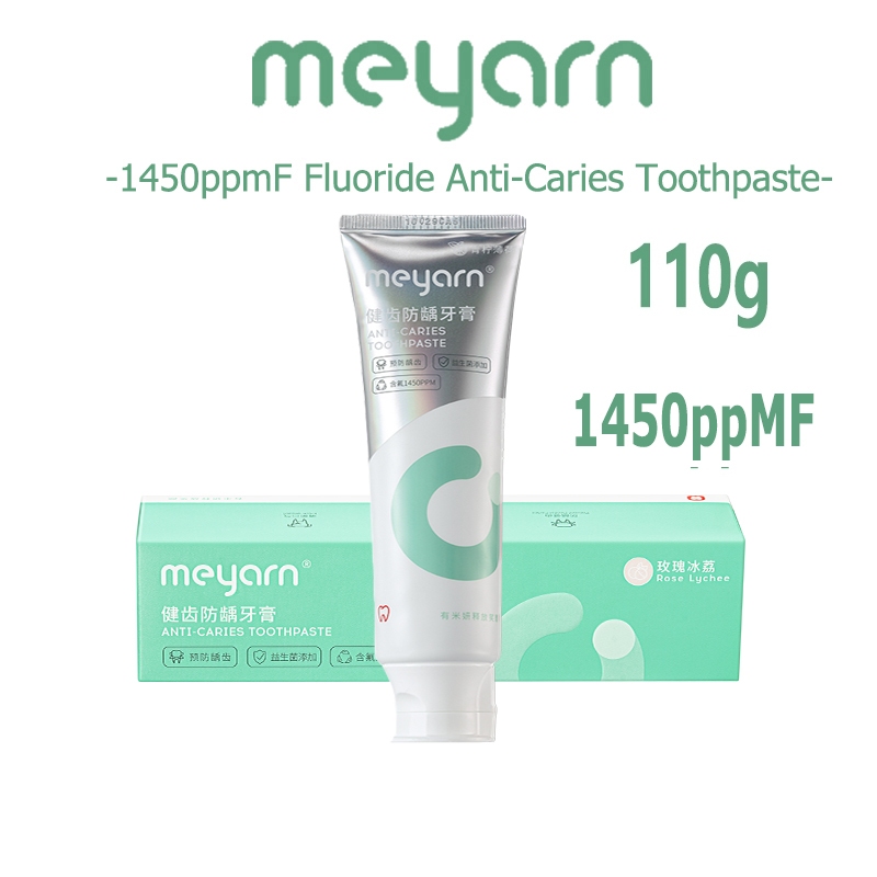 MEYARN 1450ppm Fluoride Anti-Caries Toothpaste Prevention of Tooth Demineralization Tooth Decay ...