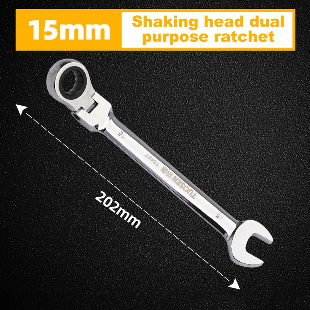 6mm-24mm Ratchet Wrench Tool Car Repair Tools Hand Spanner Open End and ...