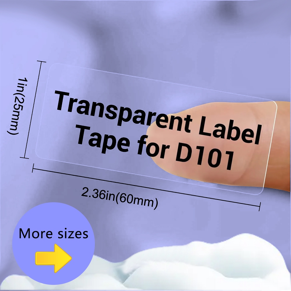NIIMBOT D101 Transparent Label Sticker Paper Waterproof and oil-proof ...