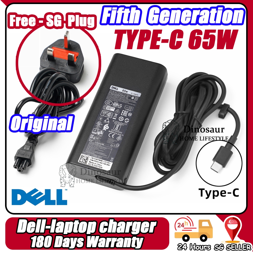 🇸🇬 ReadyStock - Original DELL 65W 20V 3.25A Type C AC Power Adapter For ...