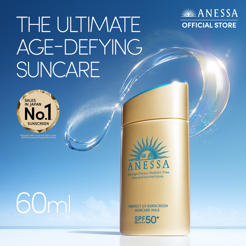 ANESSA Perfect UV Sunscreen Skincare Milk 60ml SPF50+ PA++++on the go ...