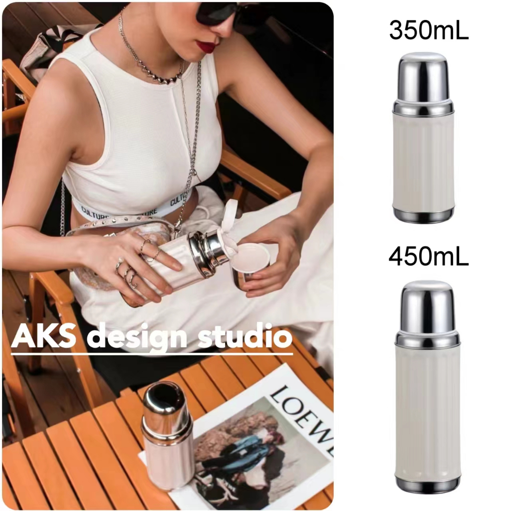 aks Thermos bottle 350/450mL Tumbler Ceramic Thermal Flask 316 Stainless Steel Thermos 保溫杯保溫瓶 ...