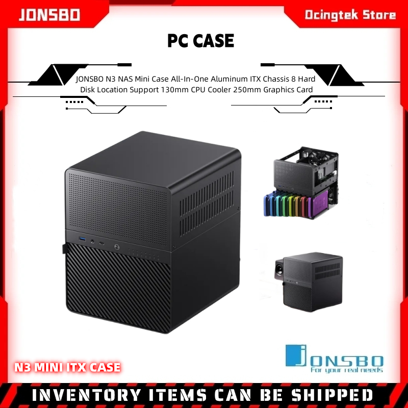 JONSBO N3 NAS Mini Case All-In-One Aluminum ITX Chassis 8 Hard Disk ...