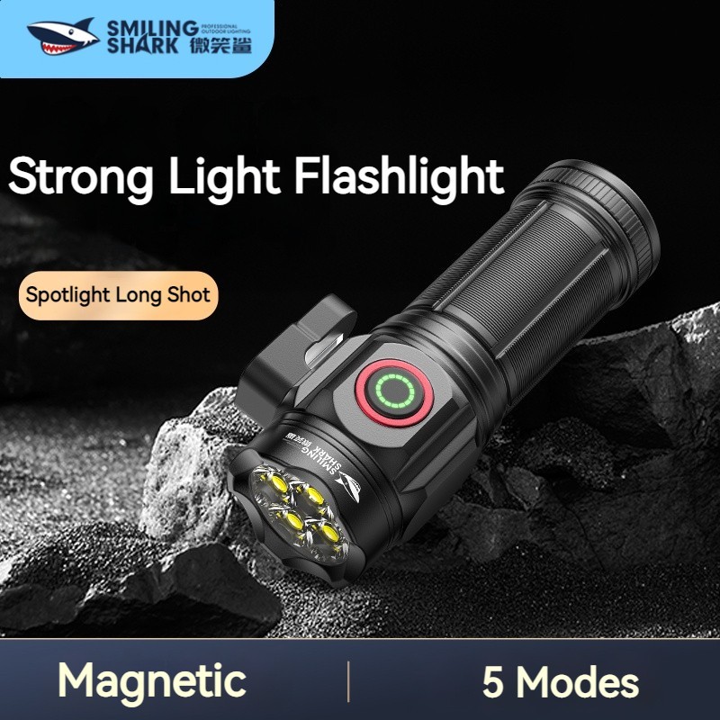 Smiling Shark SD7146 Led Torchlight 4 Light 4000LM Ultra Bright ...