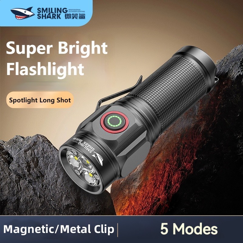 Smiling Shark SD7143 Mini Portable Torchlight 3000LM Flashlight Super ...