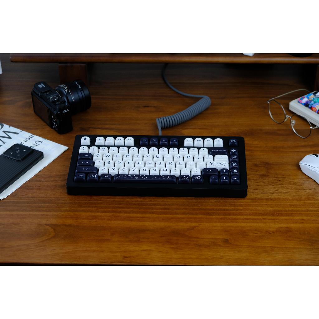 GMK White Galaxy keycaps, 126 Keys keycaps MOA Profile DYE-SUB ...