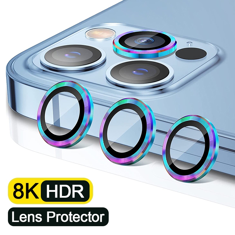 For iPhone 15 14 Plus 13 12 11 Pro Max Rear Camera Lens Protector Ring Tempered Glass | Shopee ...
