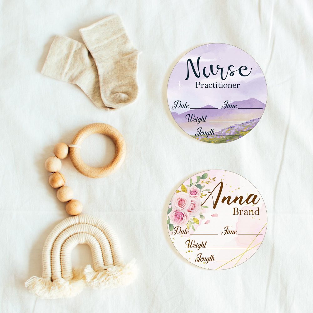 Personalized Baby Shower Nursery Decor, Color Printing Birth Stat Sign ...