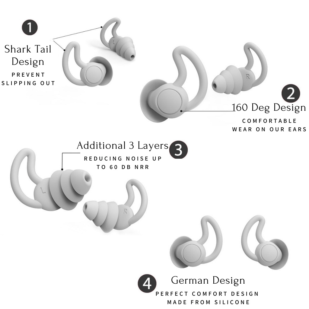 🔥SG LOCAL STOCK🔥 Sleeping Earplug IMeBoBo Anti Noise Sleeping Earplugs ...