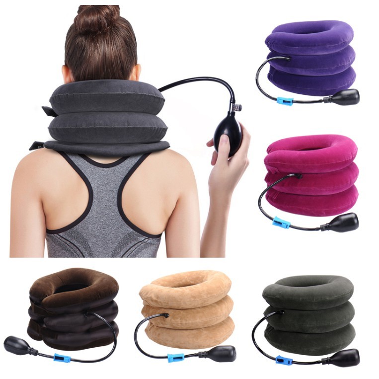 3 Layer Neck Traction Device Household Air Cervical Traction Apparatus ...