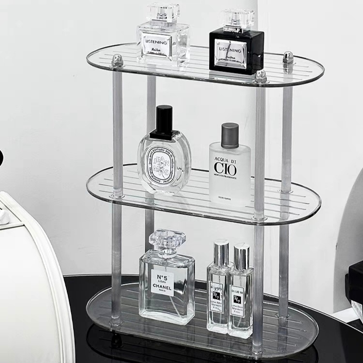 2/3 Tier Desktop perfume organizer / Transparent perfume display rack ...