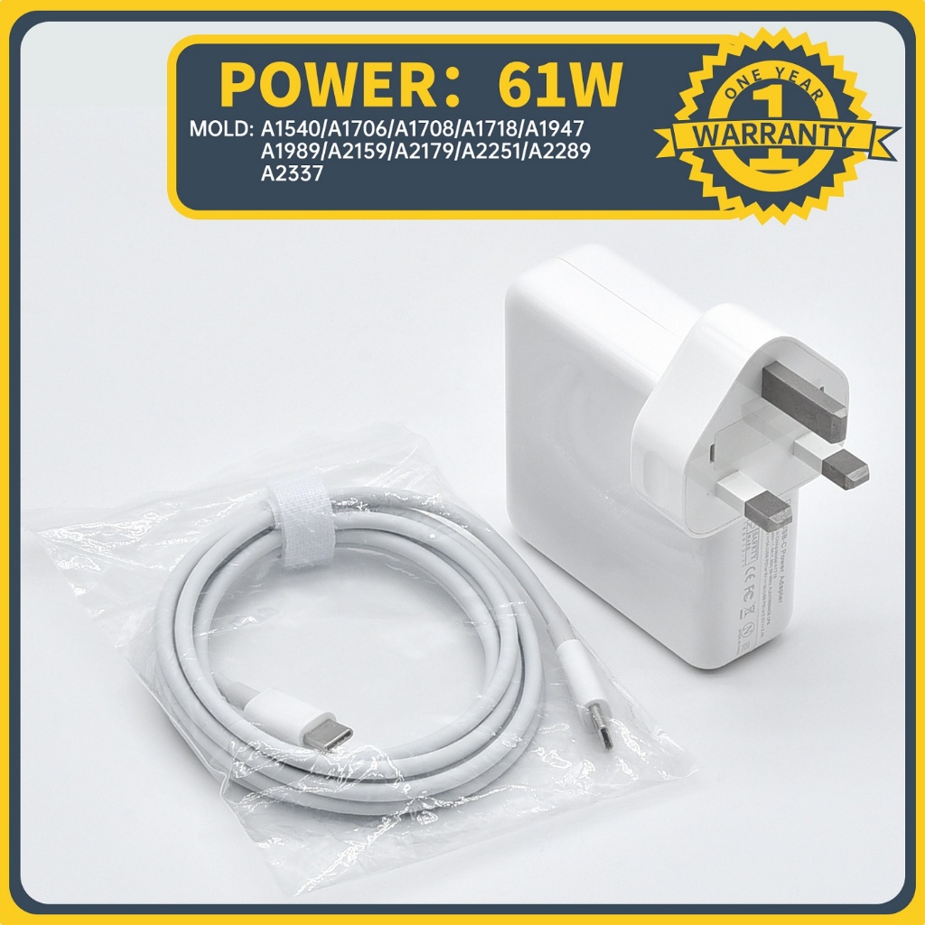 Replacement 61W USB C Type C Power Adapter Laptop Computer Charger ...