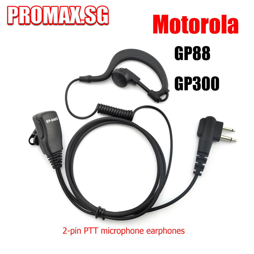 【PROMAX.SG】Motorola Headset for GP88 GP300 Radios/walkie talkie 2 Pin ...