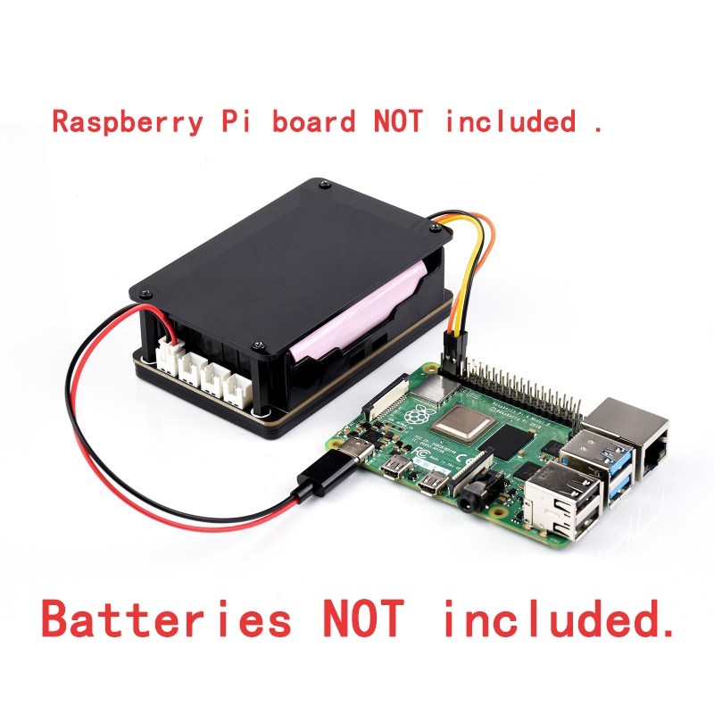 5V Power Supply UPS Module Expansion Board Starter Kit for RPI RasPi PI5 Raspberry Pi 5 4 Model ...