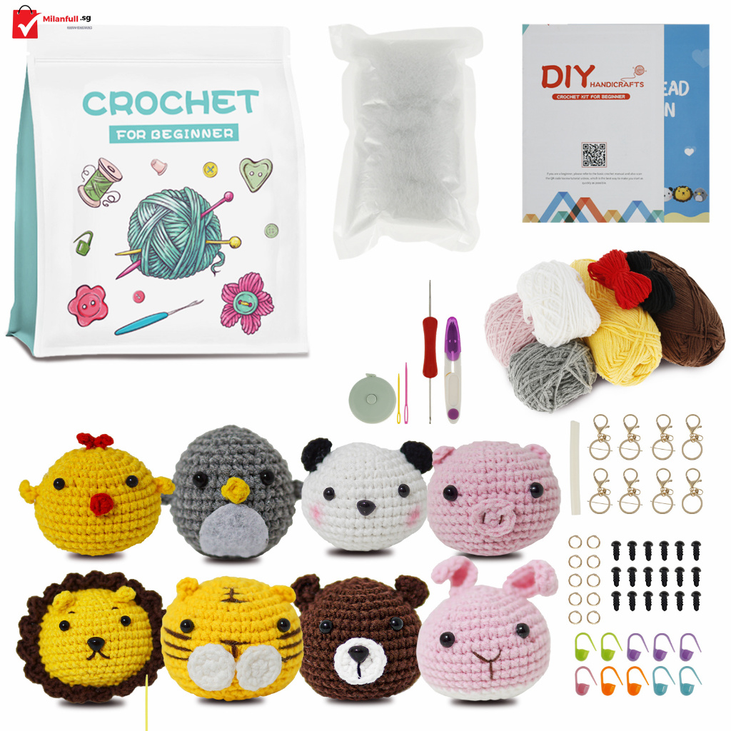 [70Pcs SET] Crochet Kit for Beginners Complete Crochet Knitting Kit ...