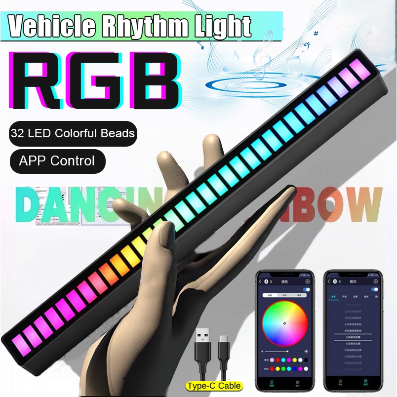 Music Sync Led Strip Lights RGB Voice Control Lamp Sound Control Pickup ...