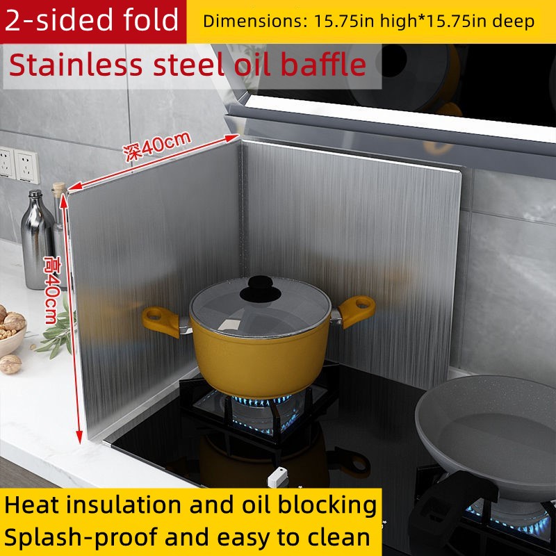 [SG stock]cherry™ Stainless steel oil baffle - kitchen gas stove ...
