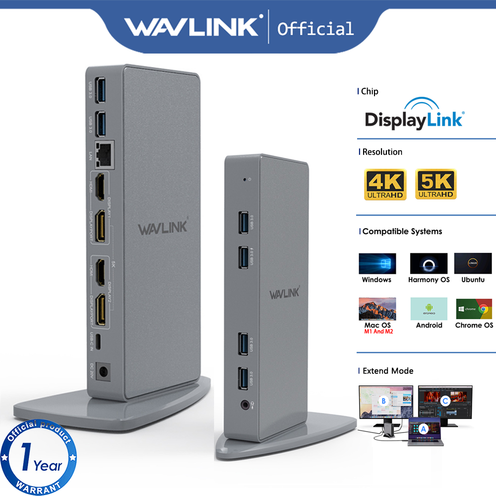 Wavlink Vertical Aluminum Ultra 5K Dual 4K HD Multiple Display ...